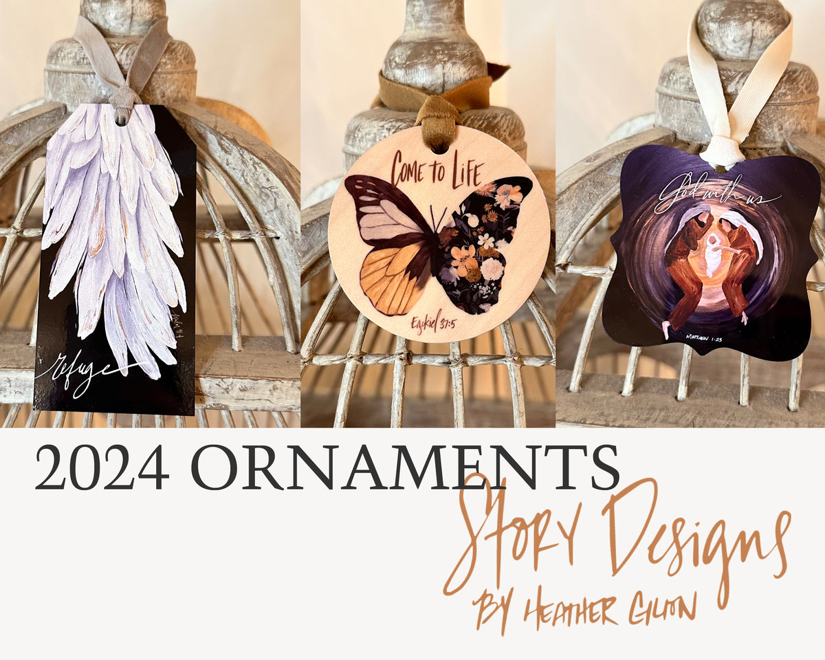 2024 Ornaments: Refuge Wing, Butterfly, and God with us – Story Designs ...
